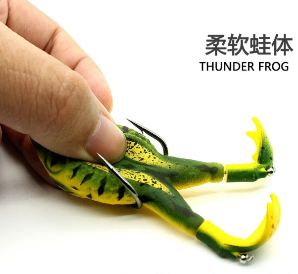 New Style 90mm 13.7g Soft Frog Topwater Fishing Lure Whopper Plopper ...