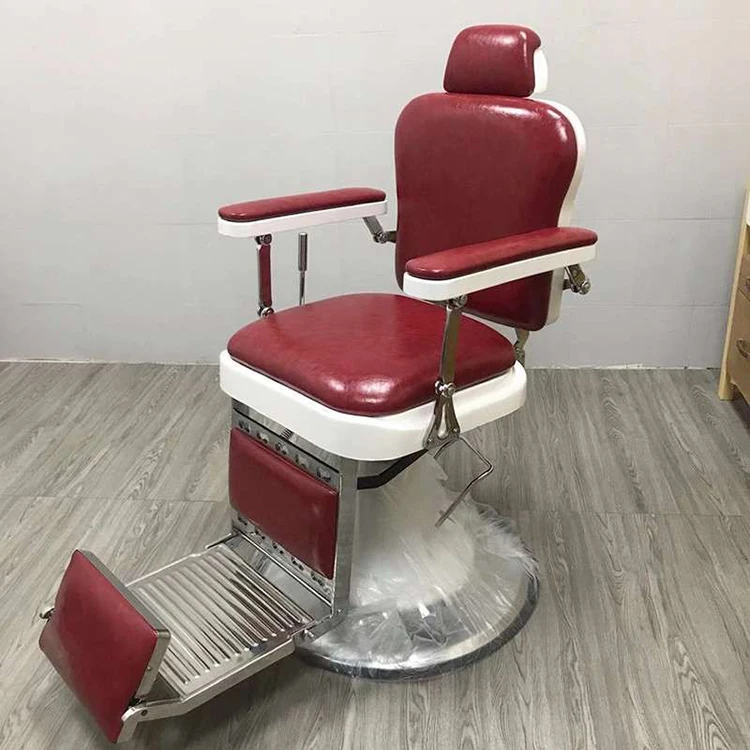 Salon Furniture Vintage Style Set Red Barbers Chairs For Sale - Buy ...