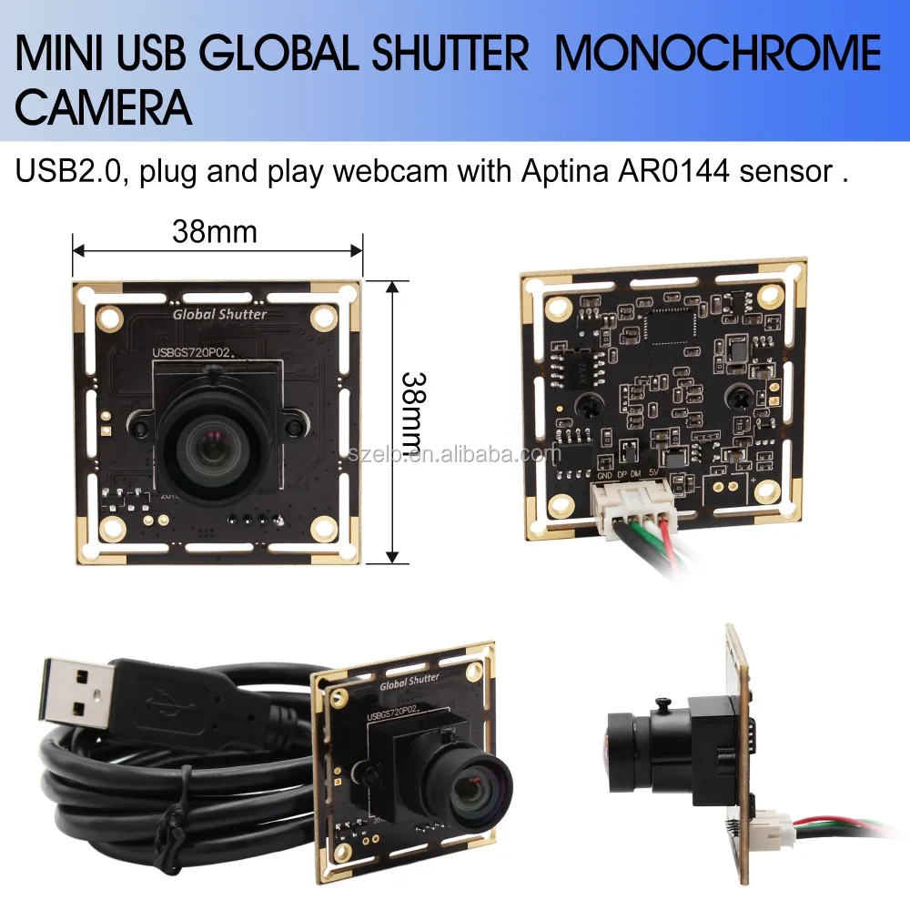 Elp New Black And White Ar0144 Senor Global Shutter Raspberry Pi Usb ...