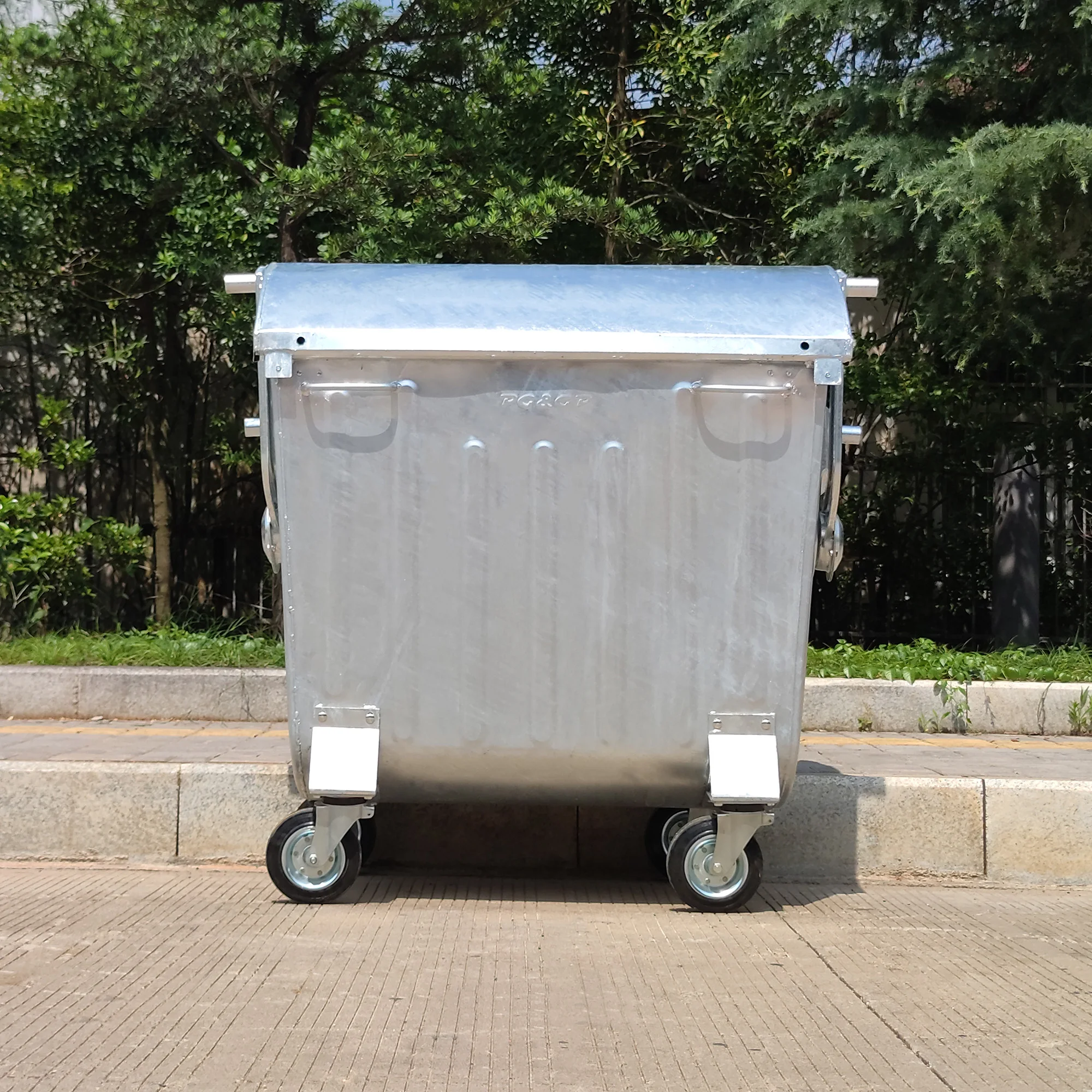 1.1 Cbm Sorted Collection Galvanized Garbage Trolley - Buy Galvanized ...