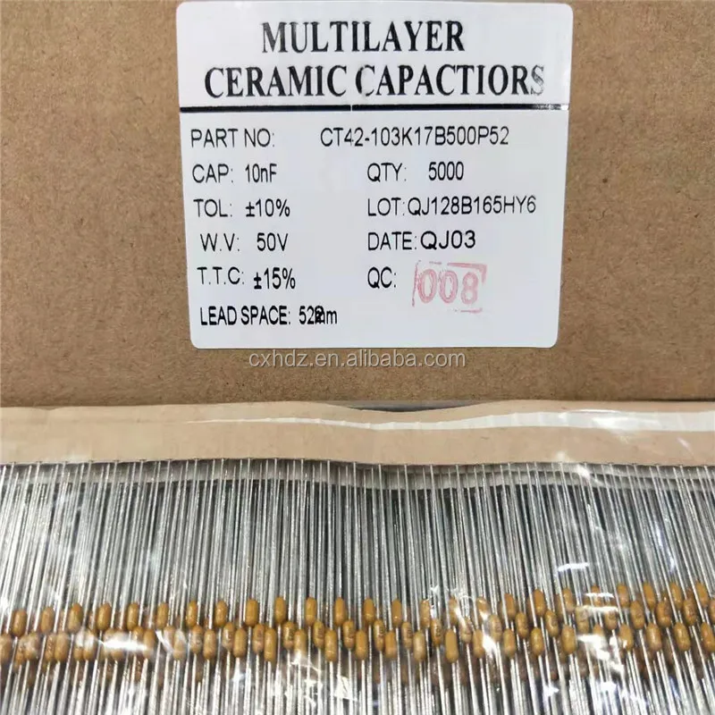 Axial Metalized Monolithic Ceramic Capacitor 103k 50v Axial Capacitor 0 ...