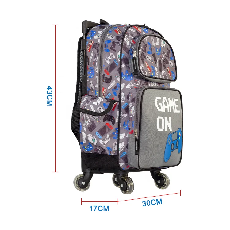 Kids Trolleys School Trolley Wheel Bag Backpack Wheeled Rolling Bags ...