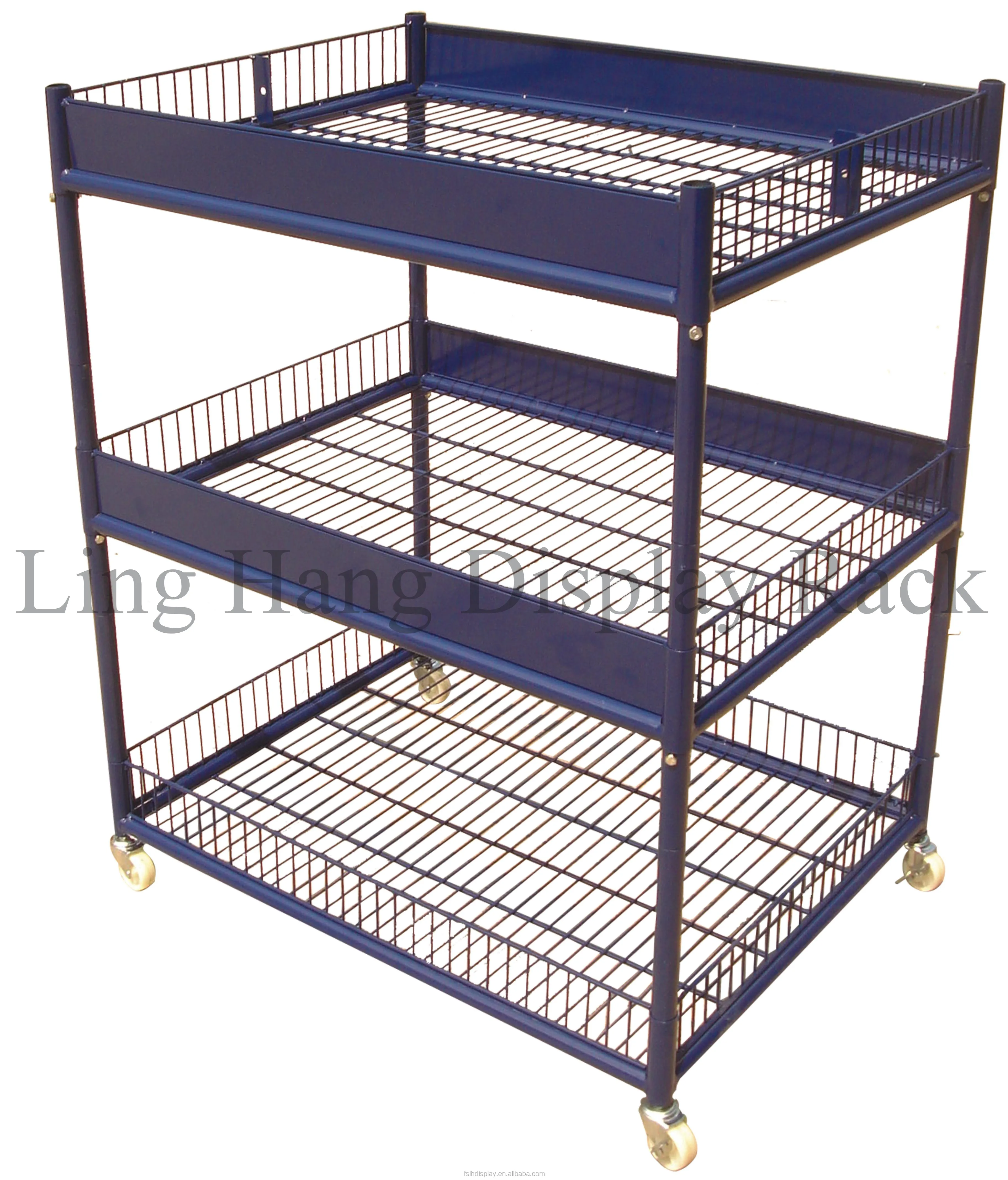 Custom Movable Supermarket Retail Products Advertising Display Stand ...