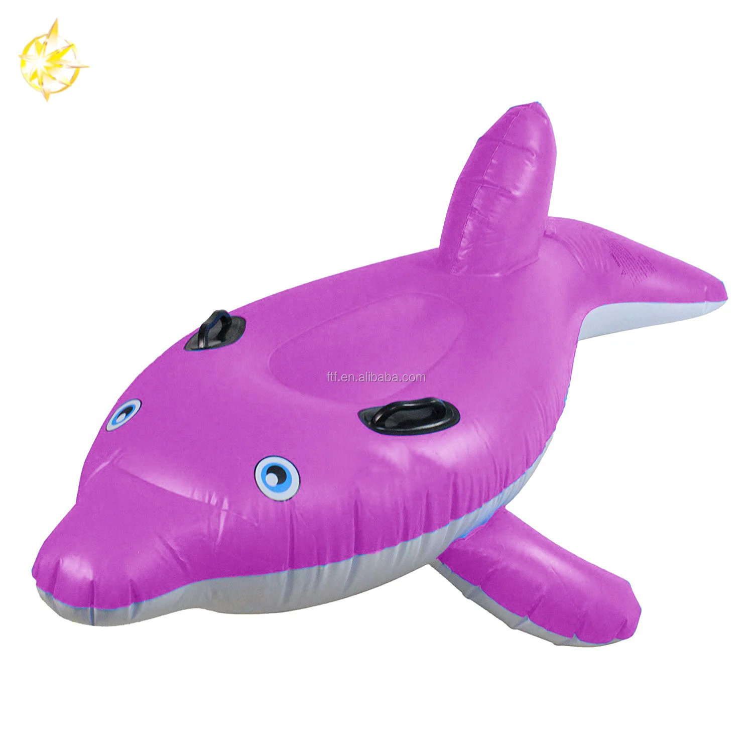 Hight Quality Purple Inflatable Ride On Dolphin Pool Float Swimming ...