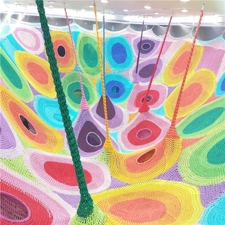 Honeycomb Maze Trampoline Crochet Kids Indoor Playground Rope Nets ...