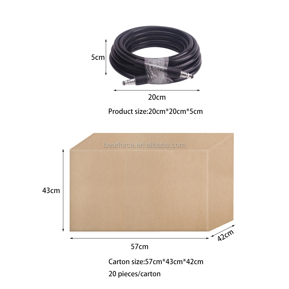 DN6 1/4" * 220bar / 3200psi * 10 m / 32 ft Poly Yarn Braided Plastic ...