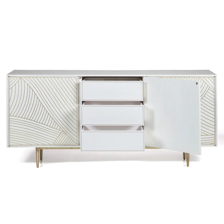 Modern Buffet with Two Doors and Three Drawers - OE HOME