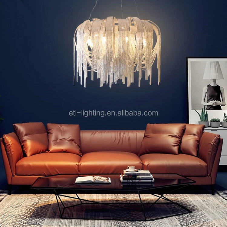 Modern Tunnel Silver Aluminum Chain Lighting Chandelier Etl82144 - Buy ...