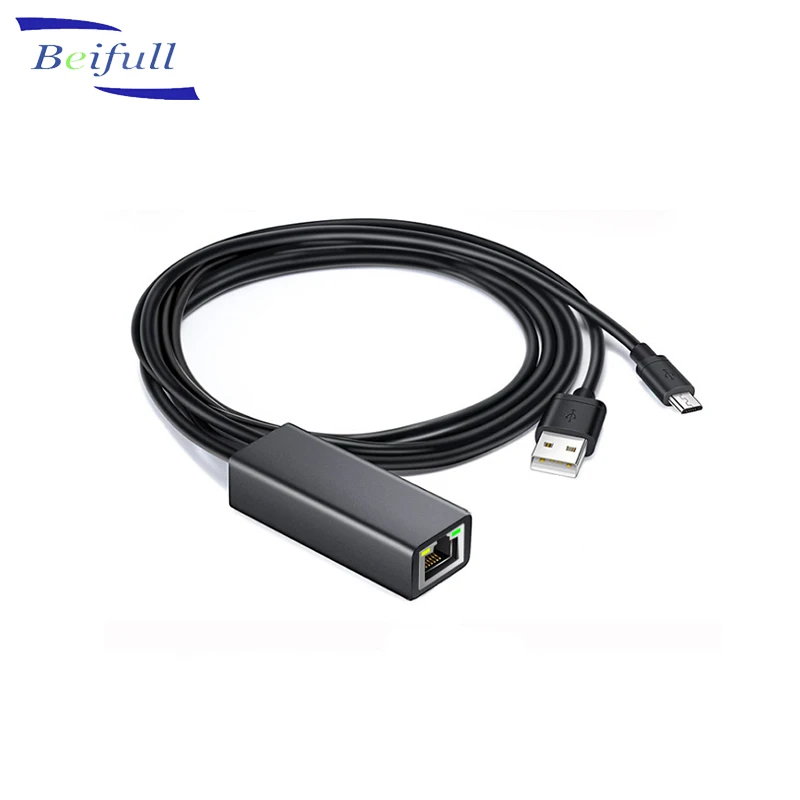Micro Usb To Rj45 Ethernet Adapter With Power Supply For Chromecast ...