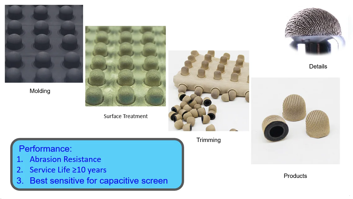 Custom Moulding of Black Conductive Silicone Rubber Tips
