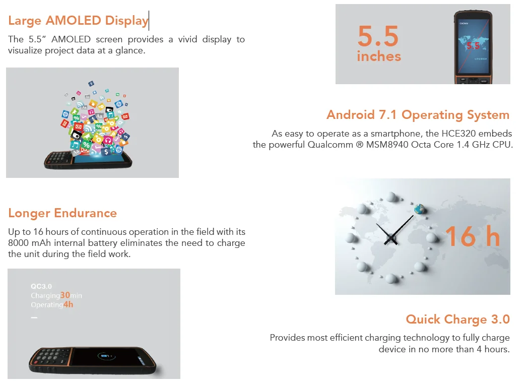 Chc 7inch Gps Gnss Handheld Controller Hce320 Rtk Tablet Lt700h ...