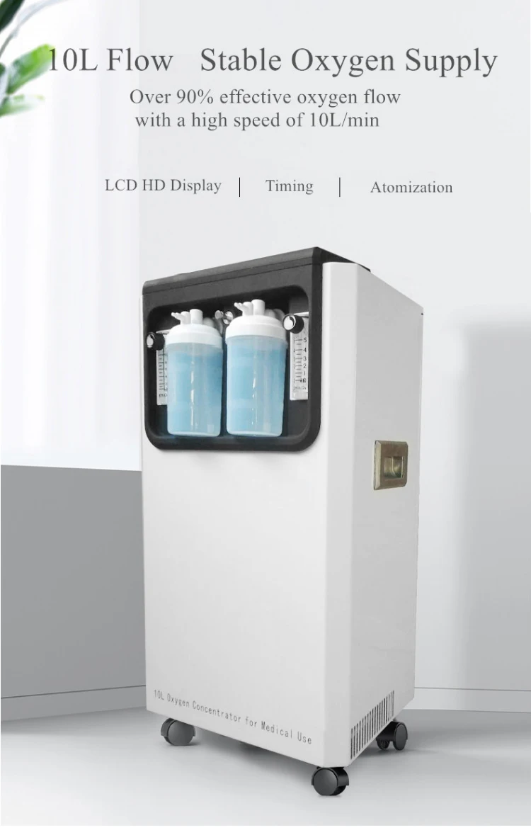 Professional 10 Litros Medical Dual Flow 96% High Purity Oxygen ...
