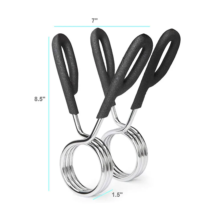 Stainless Steel Spring Barbell Clips - Secure & Durable