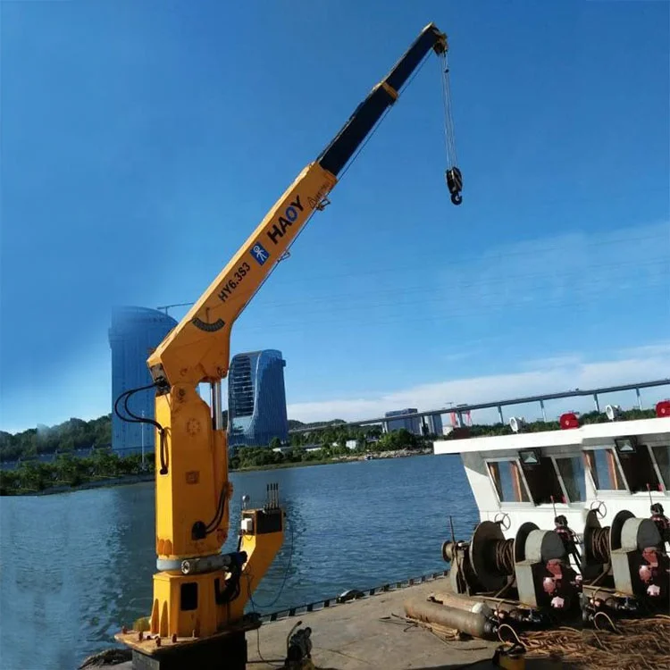 6 Ton Hydraulic Marine Deck Boat Crane - Reliable & Durable