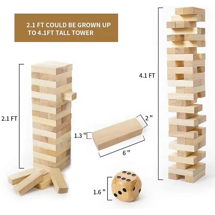 Giant Tumble Timbers - Fun and Educational Wooden Tower