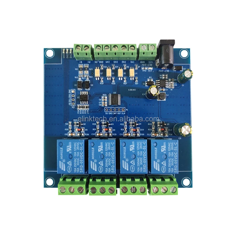 Modbus-rtu7-24v Four-way Relay Module Switch Input Output Rs485/ttl ...