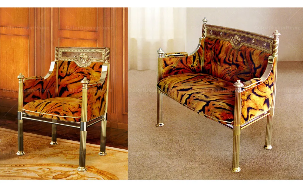 Luxury Tiger Pattern Velvet Lounge Sofa - Buy Velvet Chaise Lounge ...