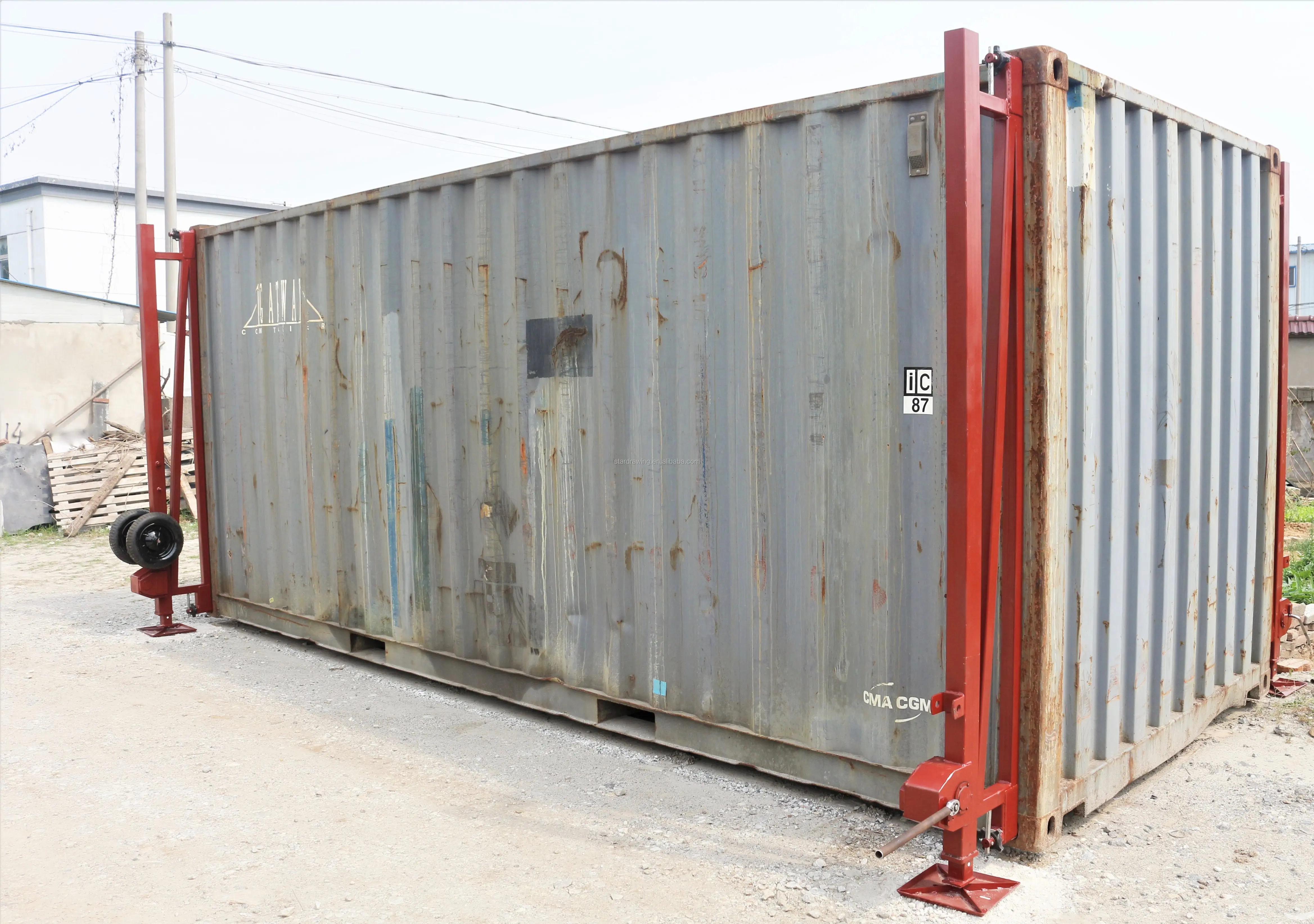 SS Shipping Container Lifting Jack Stand 5 to 40 Ton Load 1.8M Height ...