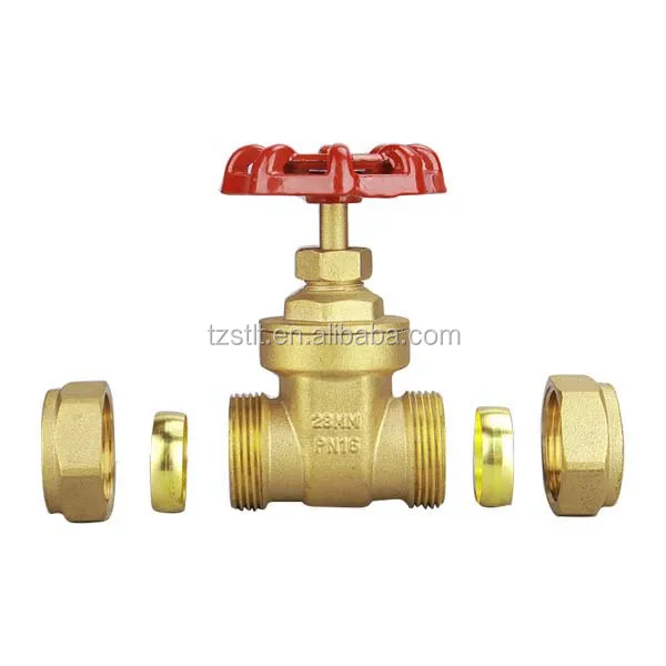 Brass Forged 200wog Gate Valve 22mm Compression Brass Gate Valve. - Buy ...