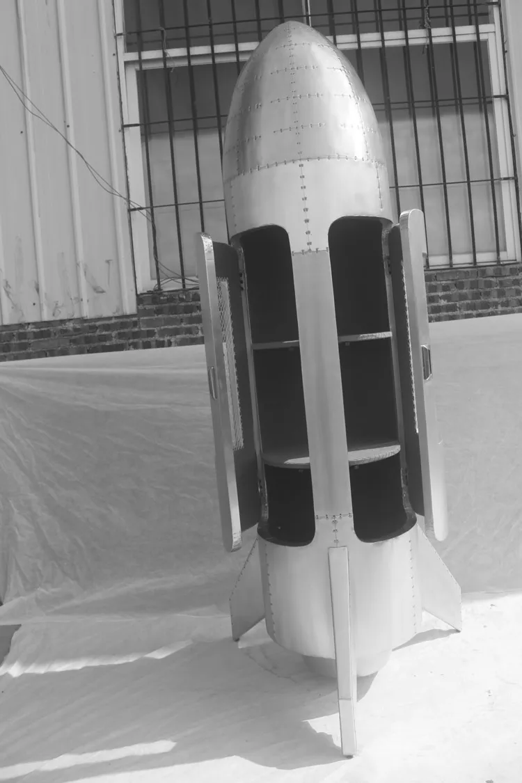 Aluminum Rocket Cabinet with Double Door - Stylish Storage
