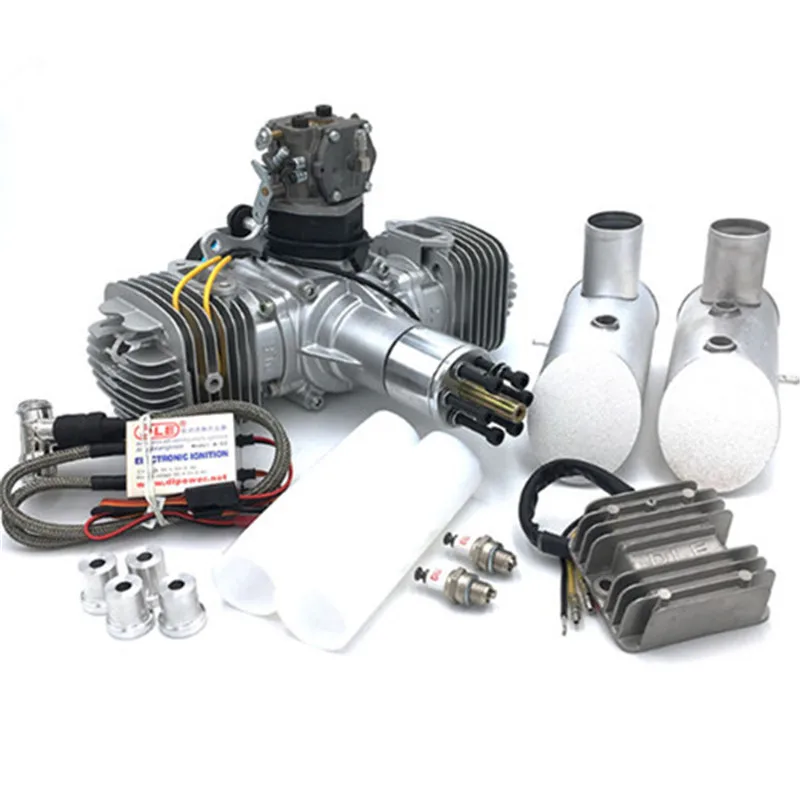 DLE 120CC TWIN UAV ENGINE with 14V 80W/180W Power Generator
