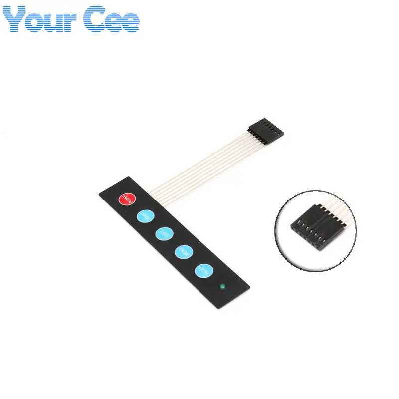 1x5 Matrix 5 Keys Numeric Membrane Keyboards Keypads With Led - Buy Matrix Keyboard,Led Numeric ...