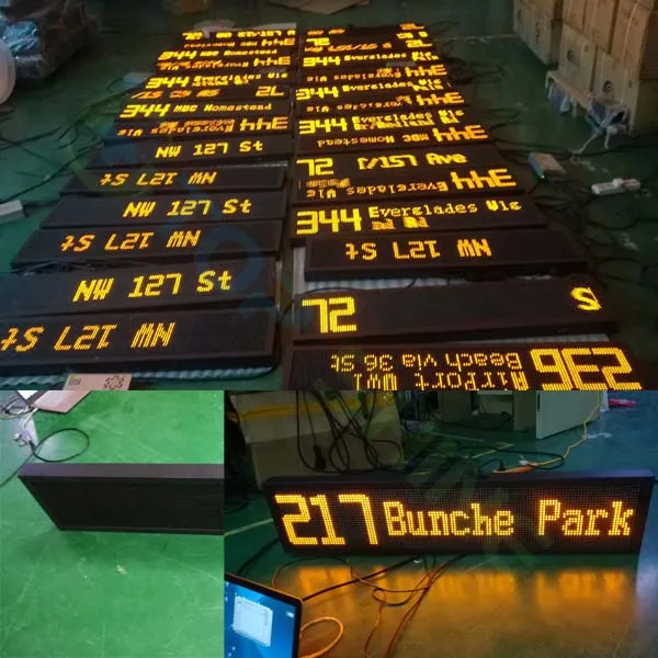 Bus LED Screen - Efficient Route Sign Rolling Text Display