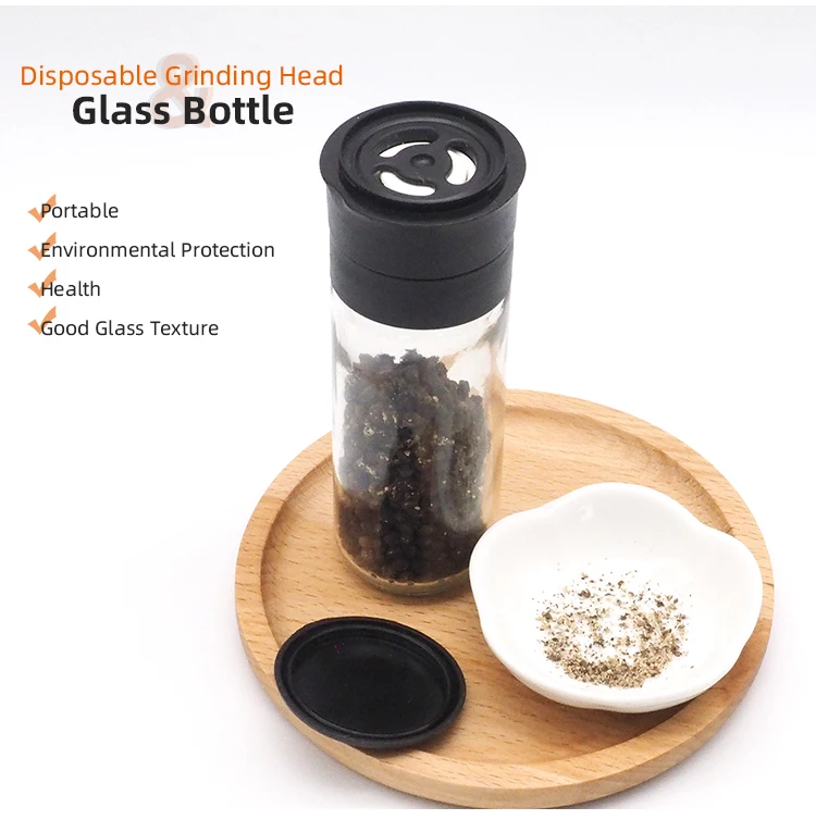 High Quality Salt Pepper Grinder Cap With 100ml Glass Bottle - Buy Salt ...