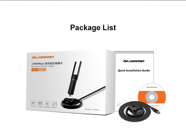 Realtek RTL8814AU AC1900 Wireless USB 3.0 Wifi Adapter