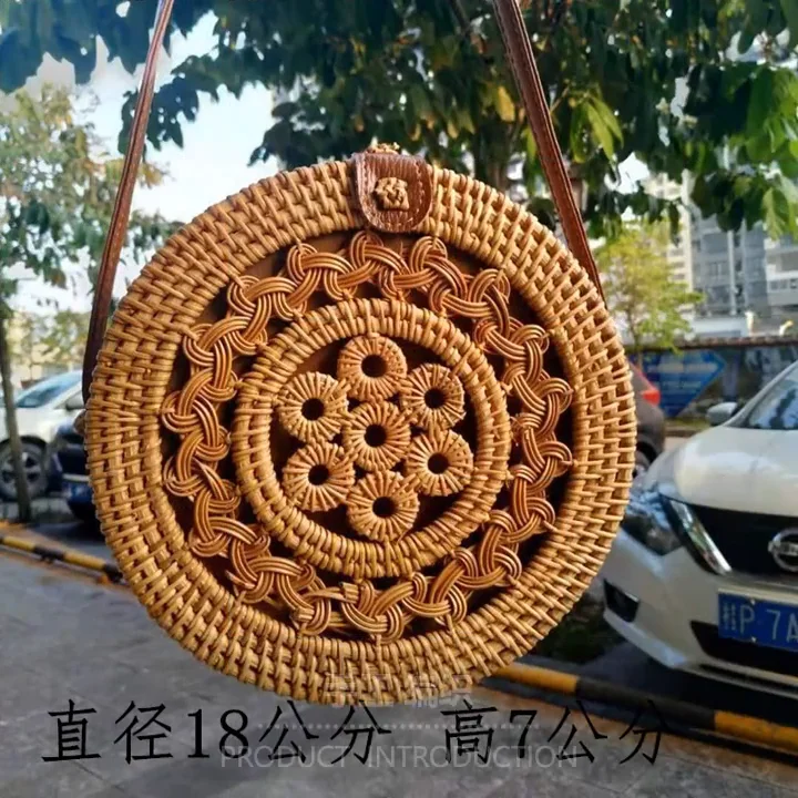 2023 Vietnam Rattan Beach Bag Natural Rattan Wicker Bag Hand Woven ...