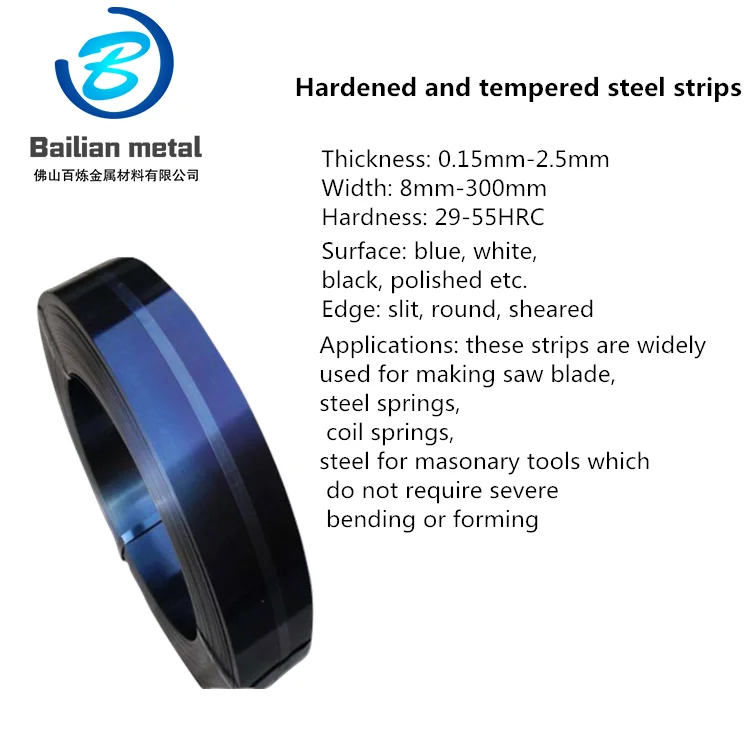 High Carbon 65mn Polished Blue Tempered Spring Steel Coil - Buy Steel ...