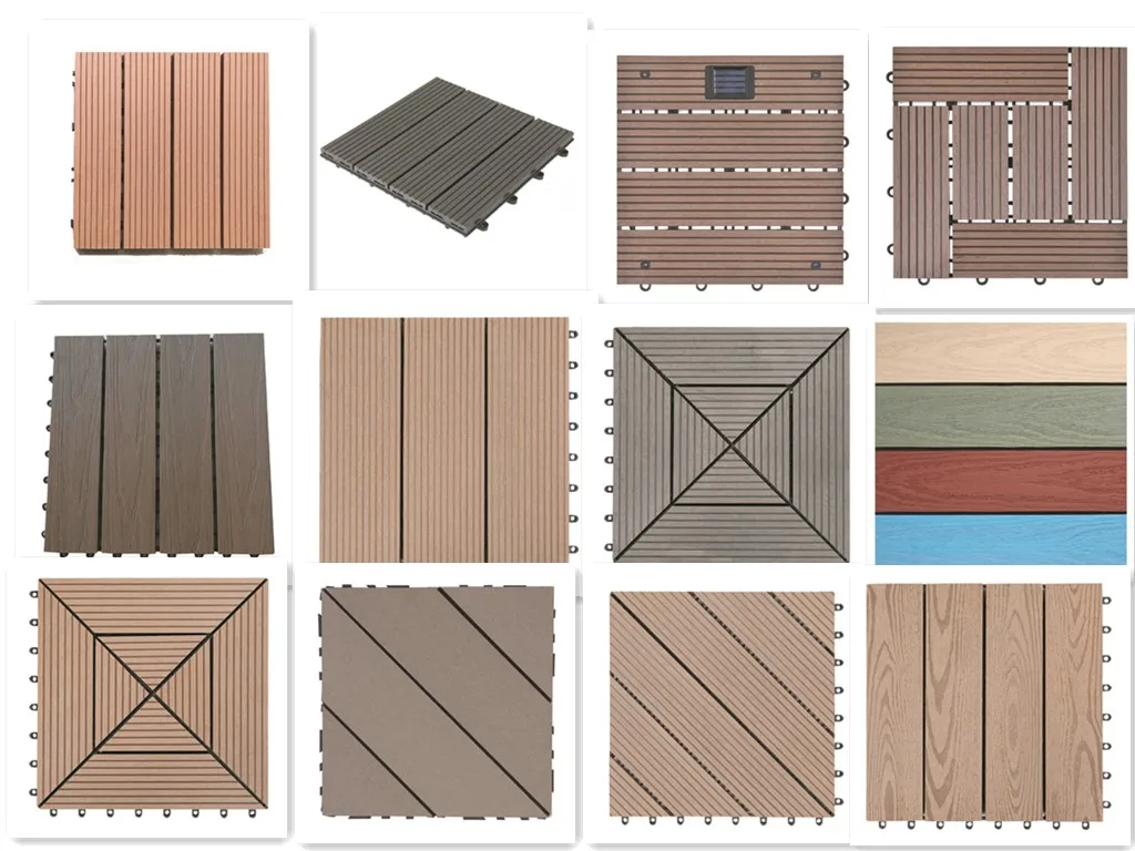 WPC Interlocking Swimming Pool Deck Tiles Wood Plastic Composite WPC ...