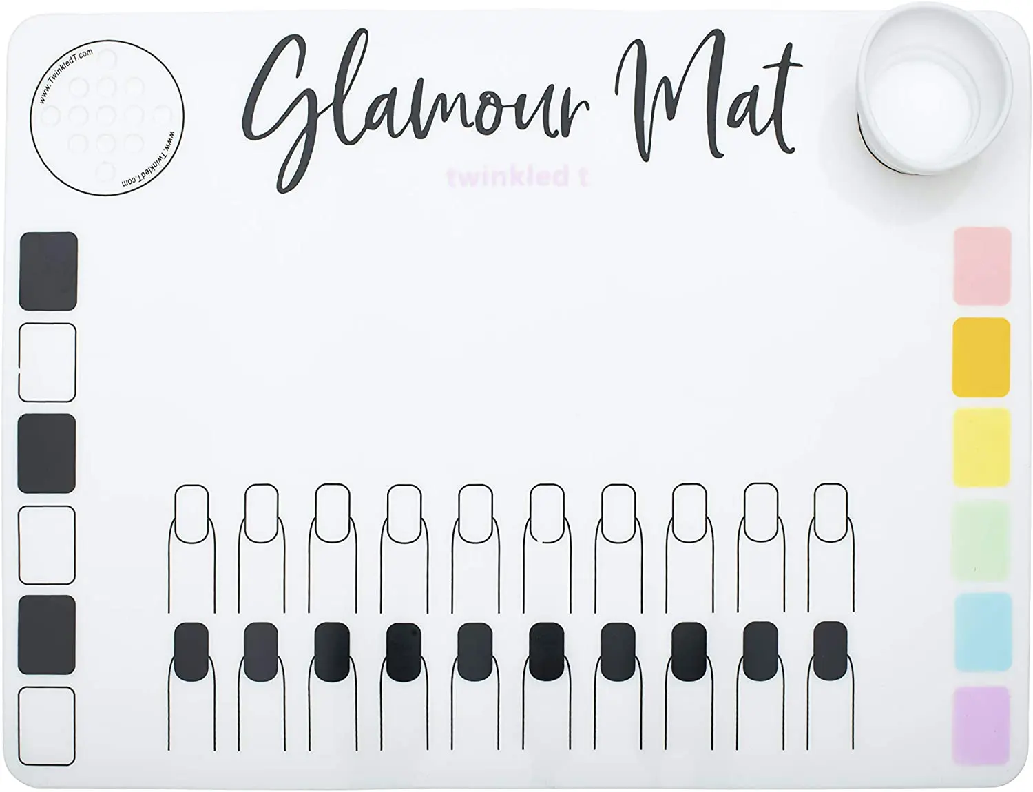 Custom Manicure Printing Logo Silicone Nail Art Mat 40x30cm Square ...