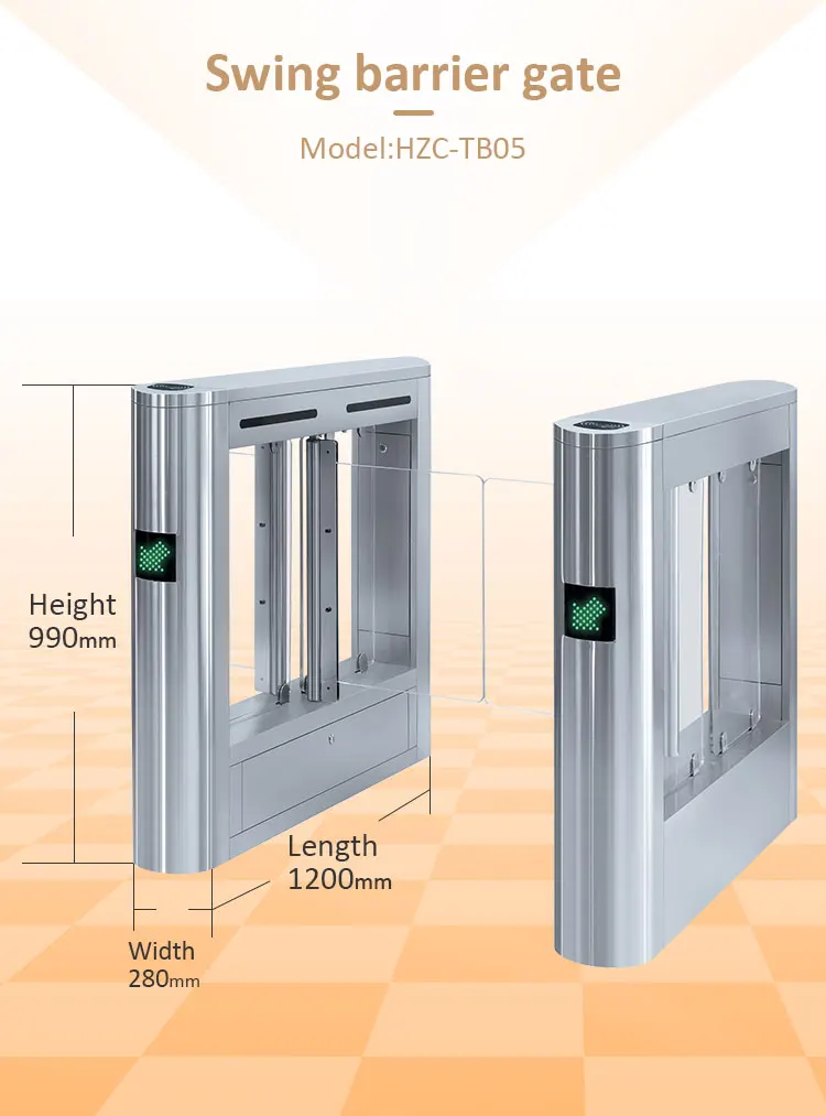 Barcode Scanner Swing Barrier Door/indoor Supermarket Security Barrier ...