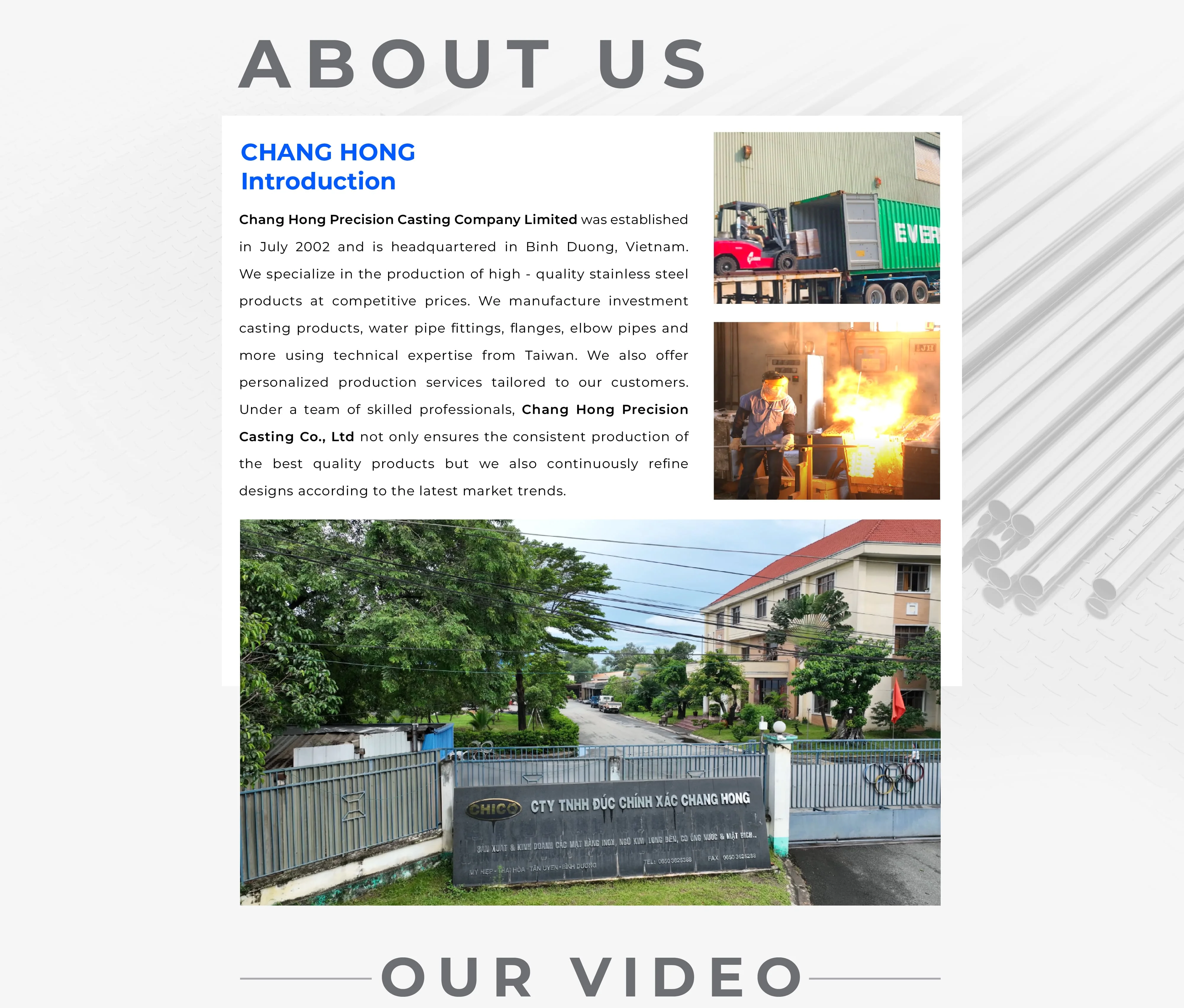 Company Overview - CHANG HONG PRECISION CASTING COMPANY LIMITED