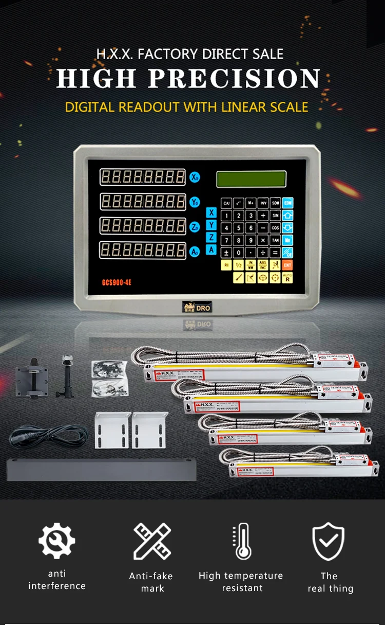 High Accuracy 4 Axis Digital Readout Dro For Lathe / Milling Machines ...