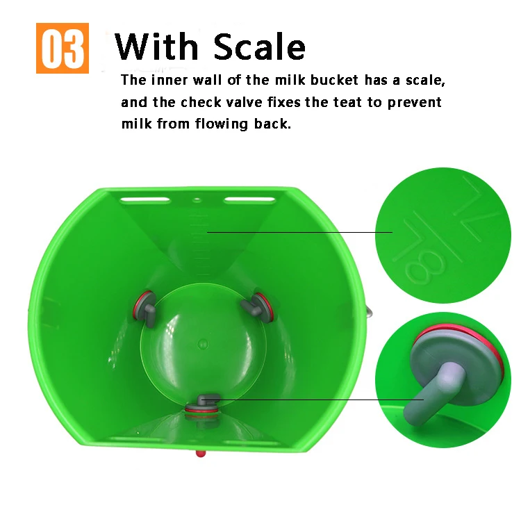 8l Plastic Calf Milk Buckets Cattle Feeding Milk Bucket Cattle Fence ...