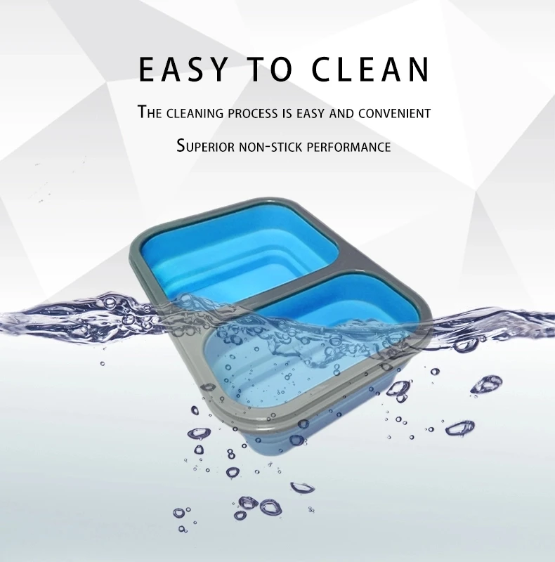 Non-stick Microwavable Safe Multi 2 Compartments Food Container For ...