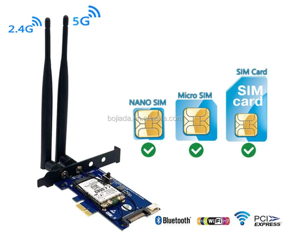 Mini Pci-e To Pci Express 1x Wireless Adapter Converter Card Sim Slot ...