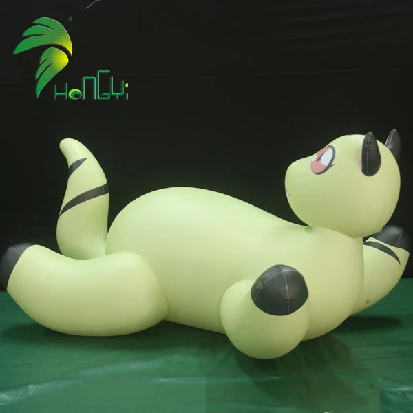 Big Belly Air PVC Green Hongyi Inflatable Laying Bear Toy
