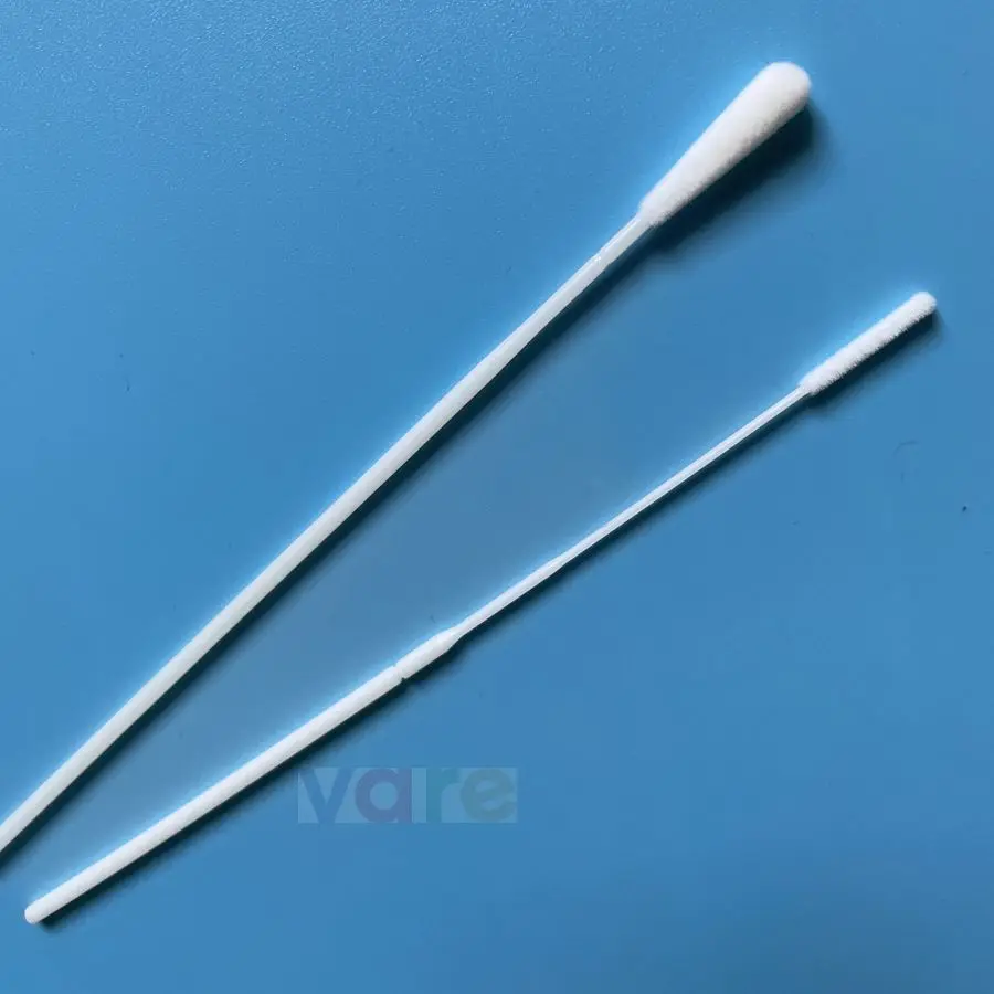 Flock Oral swab with 80mm break point flocked sterile throat swabs