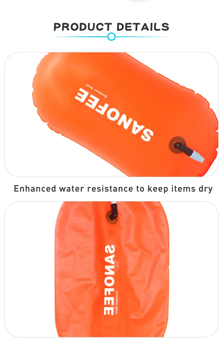 Safe Swimming with Floating Inflatable Buoy - Orange, Pink, Green