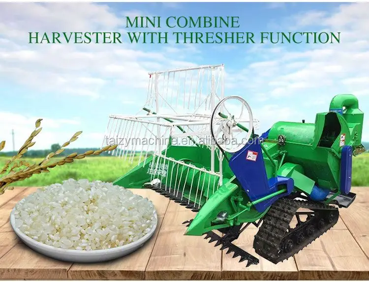 Large Output Capacity Portable Engine Combine Rice Mini Harvester ...