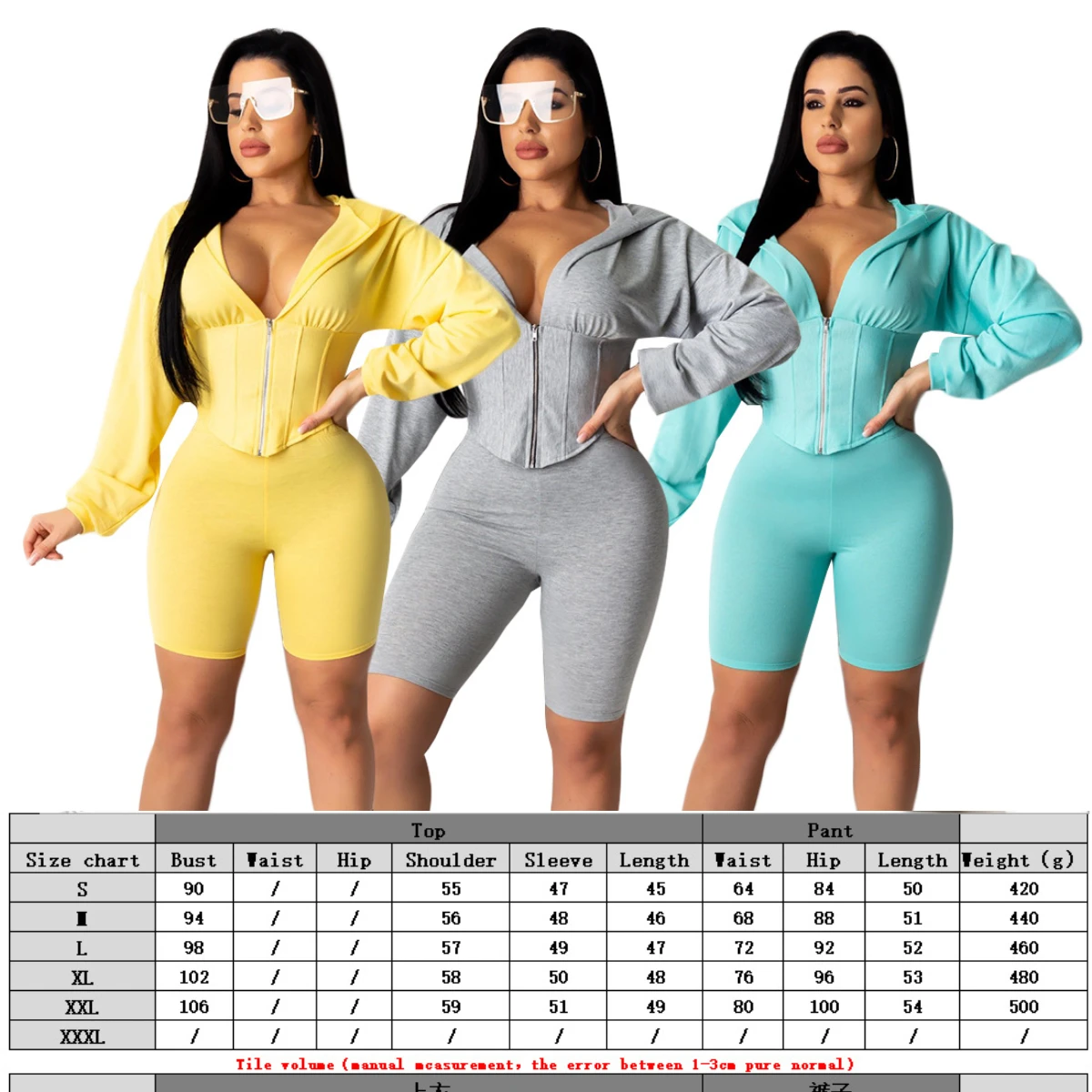 Unbranded Plain Custom Logo Two Piece Set Tracksuit Women Bike Sports ...