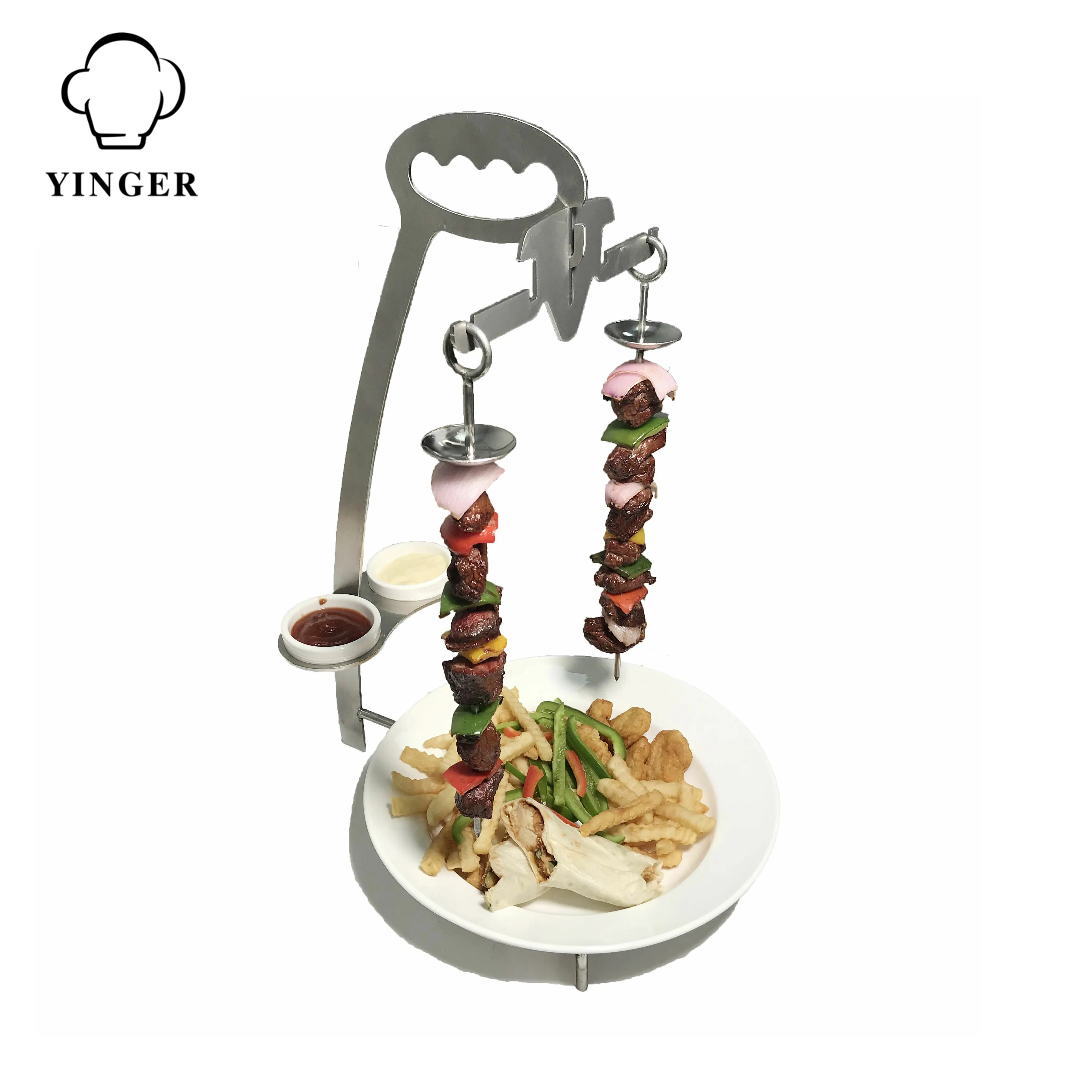 Stainless Steel Kebab Stand/espetada Stand/nando's Chicken Bbq Skewer ...