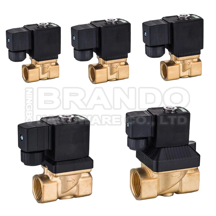 2 Way Normally Closed Brass Body Selenoid Solenoid Valve 24v Dc 110v ...