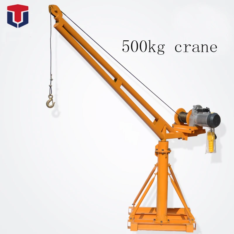 200kg 300kg 500kg 800kg 1000kg Hand Operation Mini Crane Portable Small Lift Floor Crane with ...