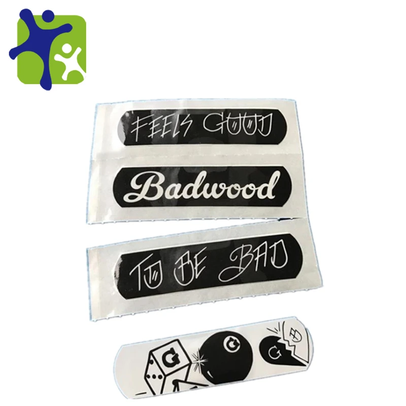 Customizable Black Pop Band Aid - Strong Adhesion & Waterproof