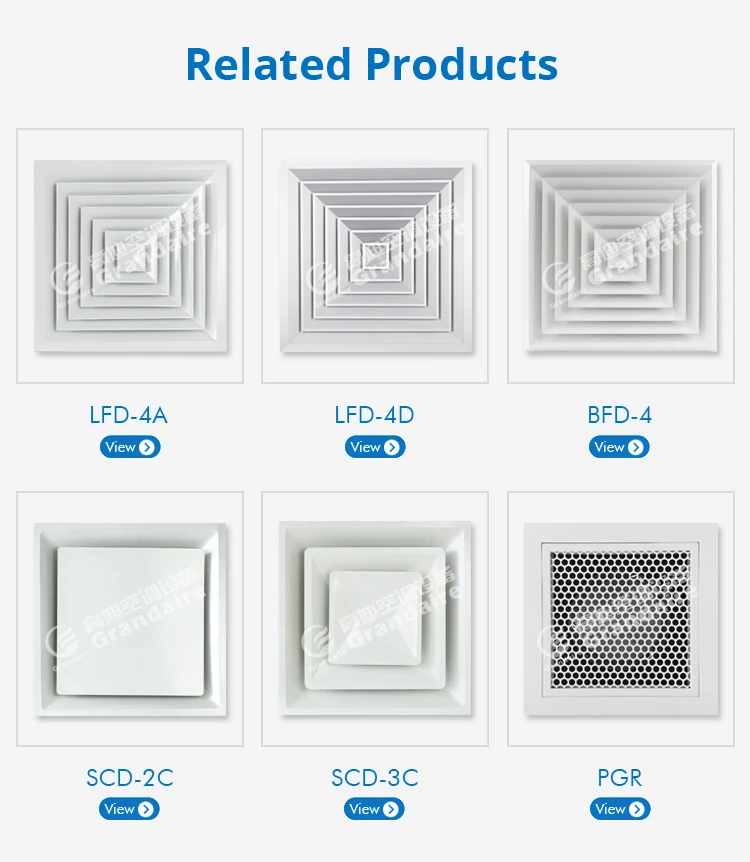 HVAC System Aluminum Perforated Plate Ceiling Air Diffusers Return Air ...