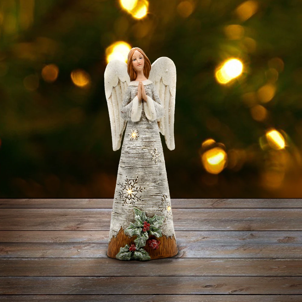 Poly Resin Light Up Christmas Guardian Angel Statue For Sale - Buy ...